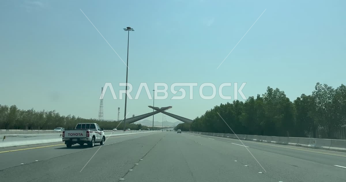 The landmark of Bab Makkah in the Kingdom of Saudi Arabia, entry to ...
