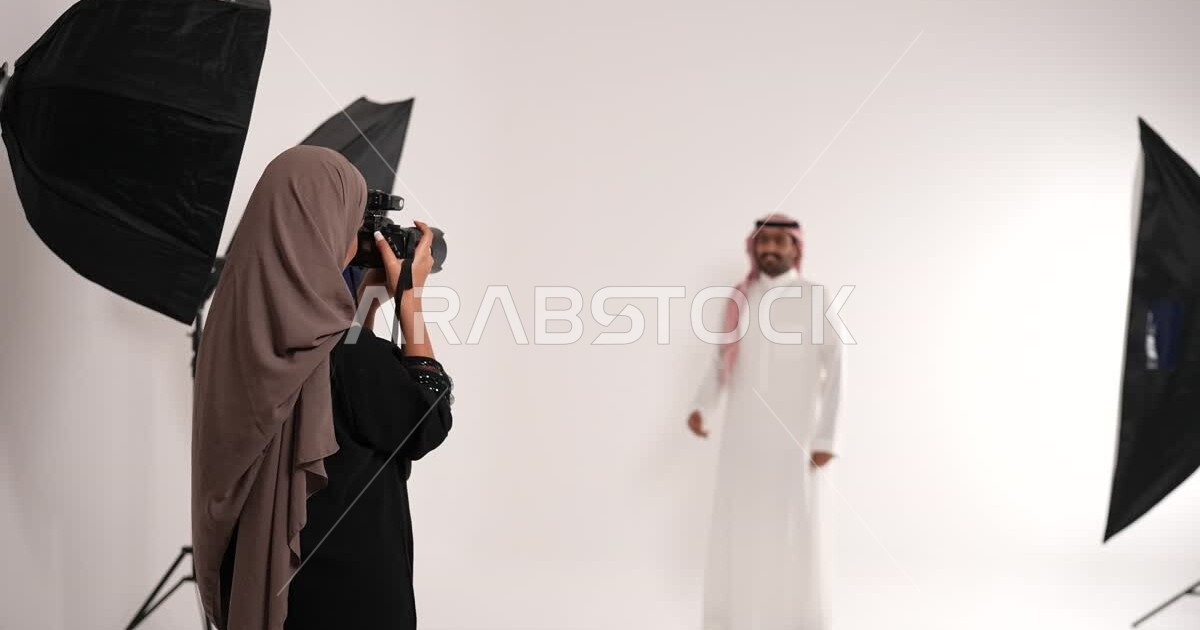 Advertising marketing photography, a photo session in the studio, a ...