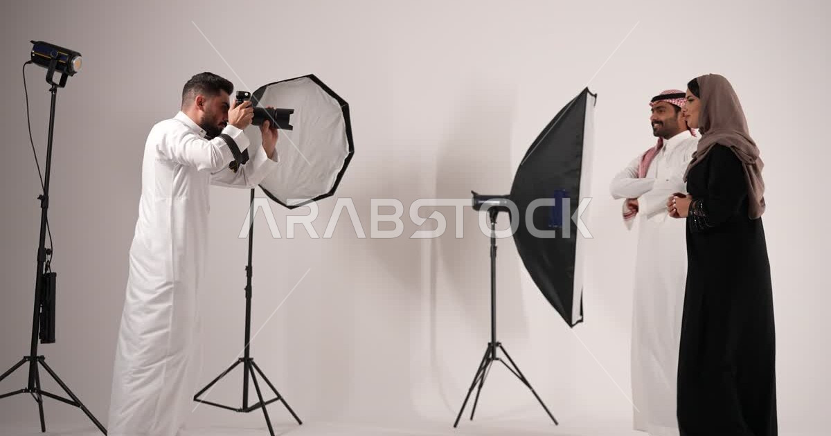 Modern fashion and models, a photo session in the studio, a ...