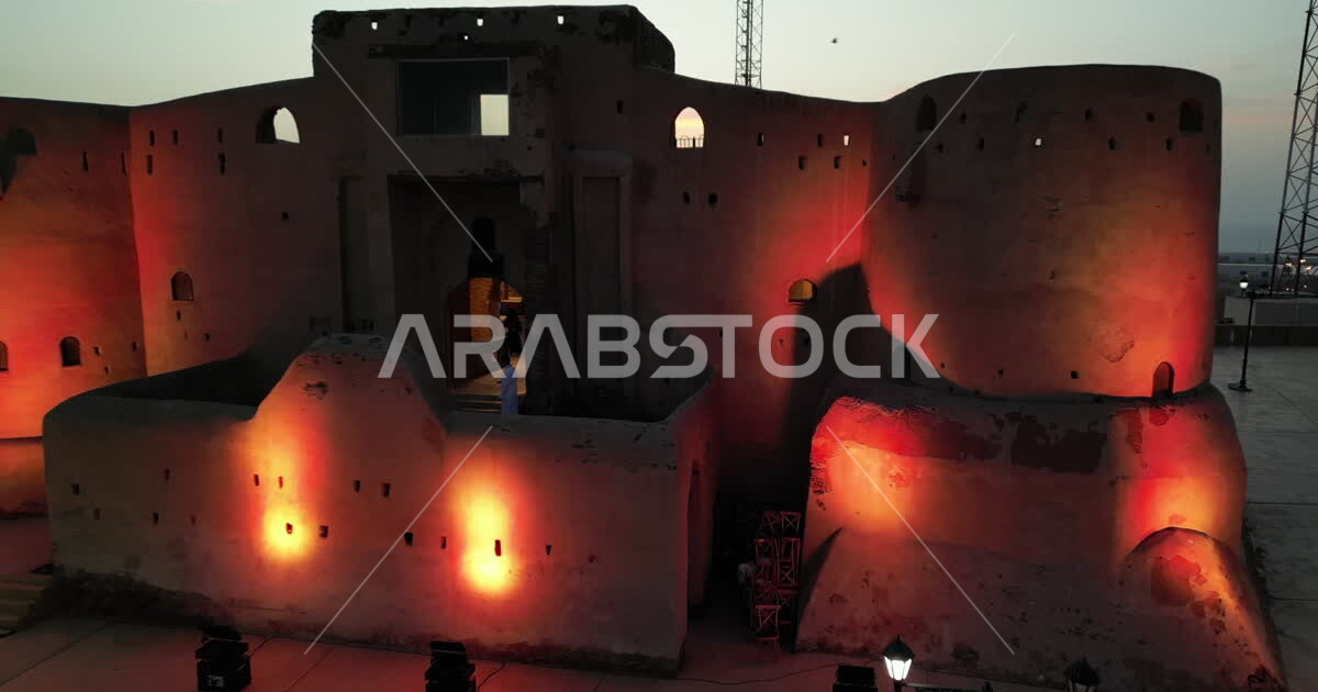 Al-Dosaria Castle on the port city of Jazan, a military, historical ...