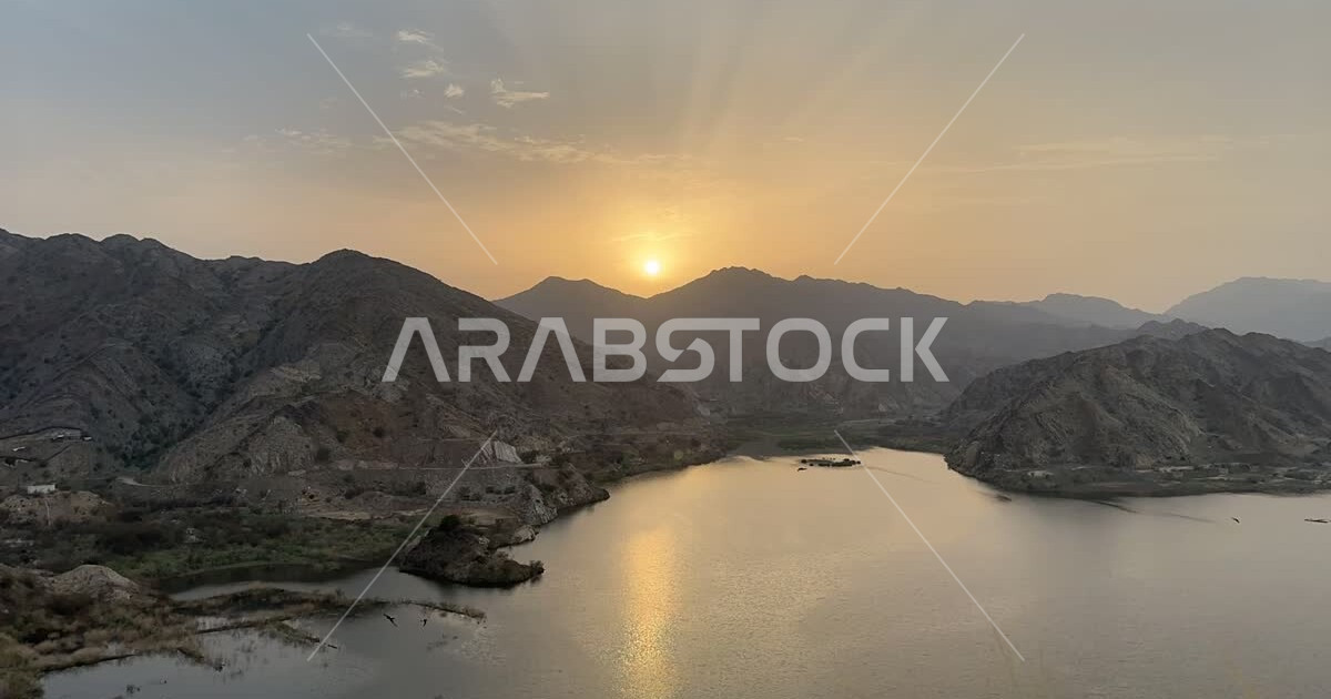 Time-lapse sunset in the Asir region in the Kingdom of Saudi Arabia ...