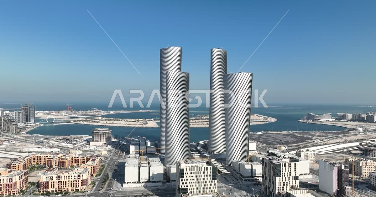 Architectural engineering, aluminum towers and skyscrapers, Lusail ...