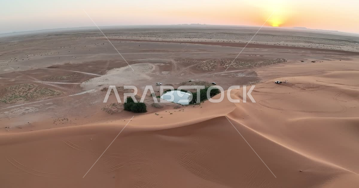 Sandy hills and plateaus, Brodan Oasis in the Najd region in Riyadh at ...