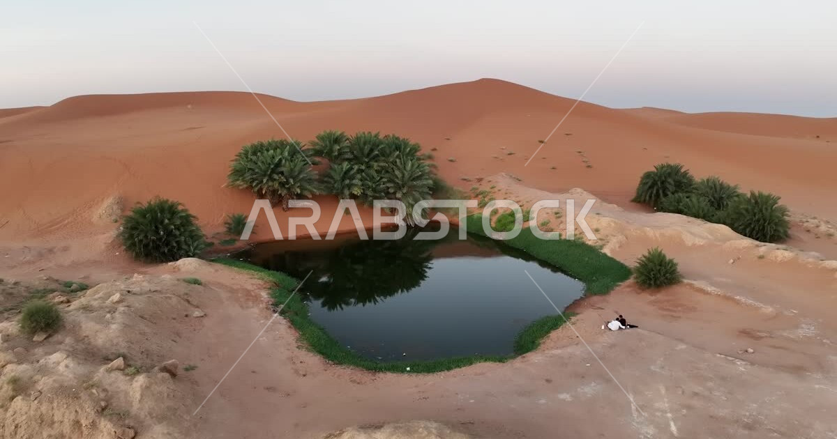Natural tourist places in the Kingdom of Saudi Arabia, sandy hills and ...