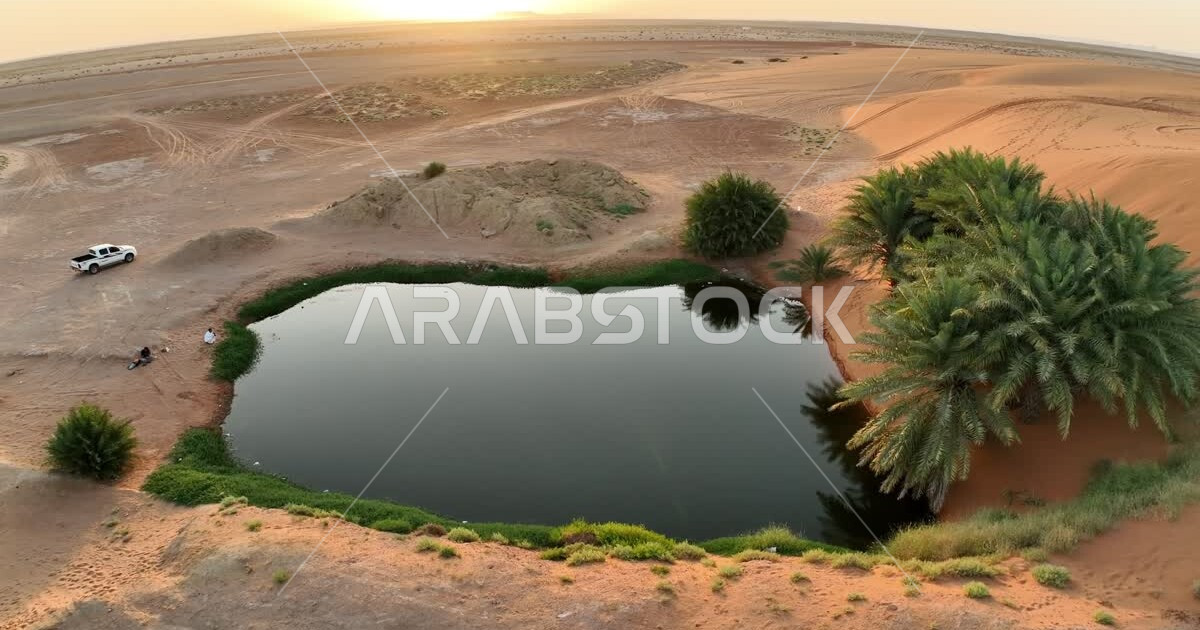 Natural tourist places in the Kingdom of Saudi Arabia, sandy hills and ...