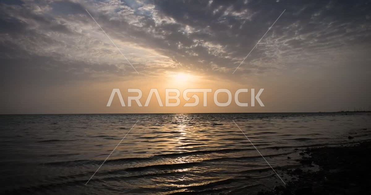 Time lapse of the sea waves in the city of Jeddah in the Kingdom of ...