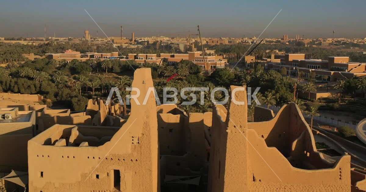 The ancient architectural art of ancient castles, drone photography of ...