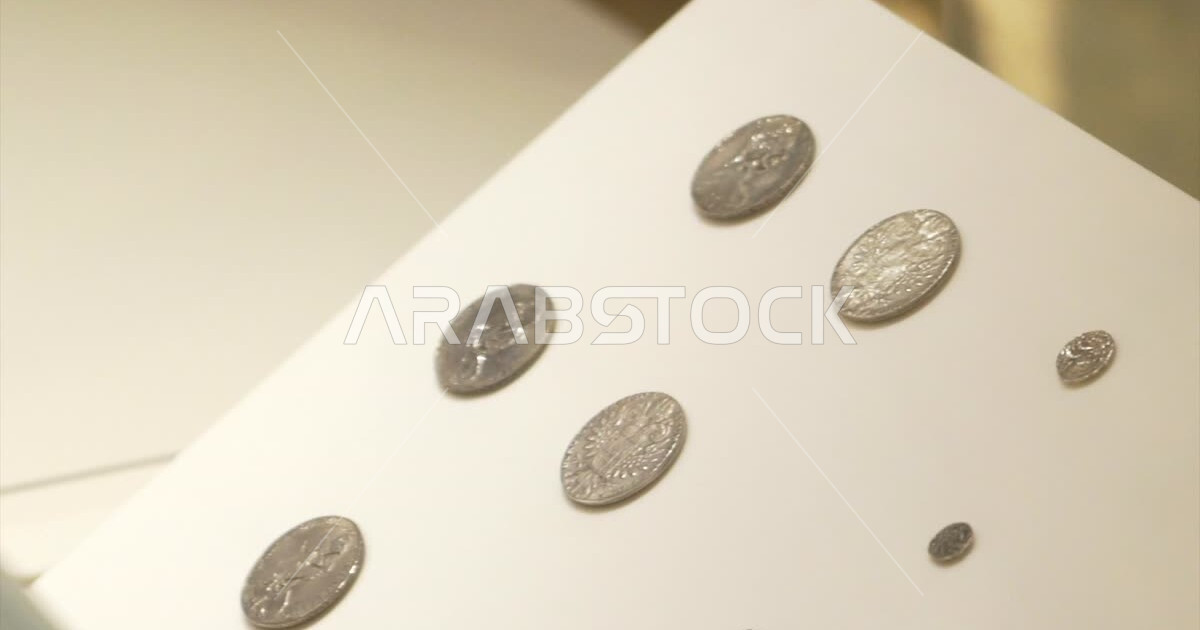 Ancient coins of the first Saudi state in the Saudi National Museum in ...
