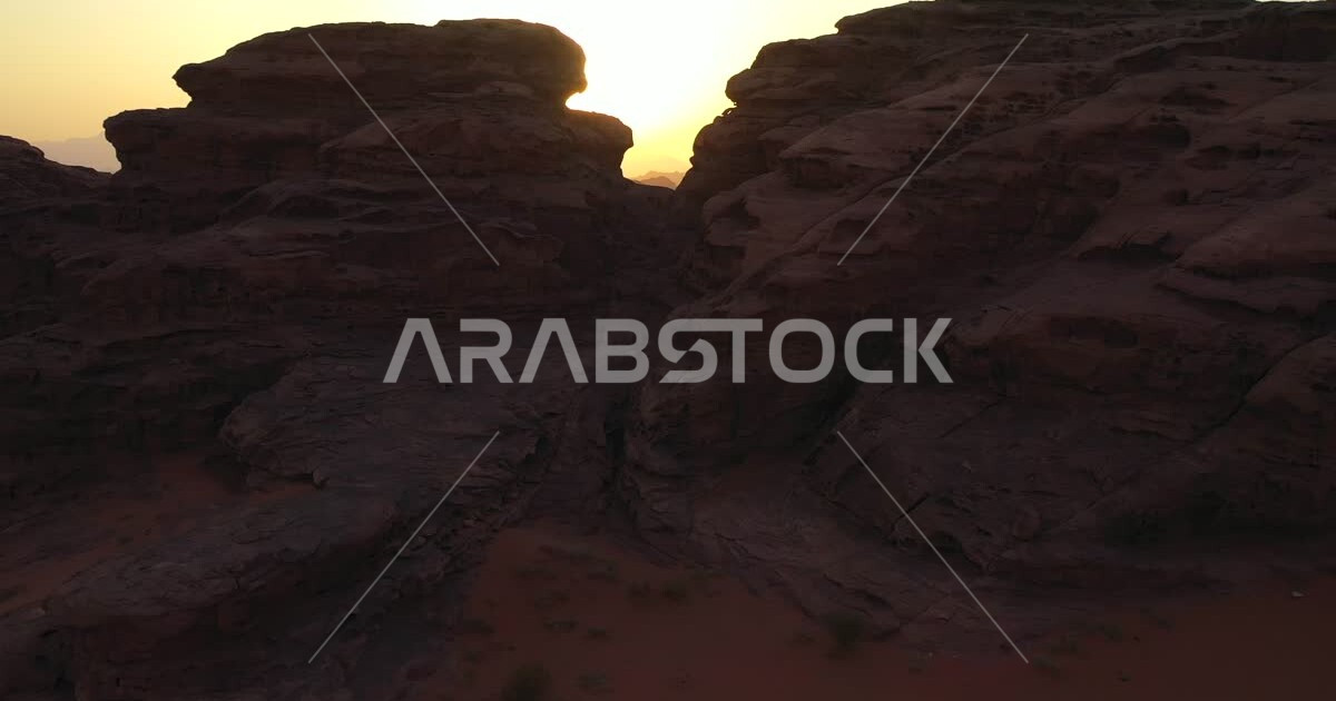 The edge of the end of the world in Qiddiya in Saudi Arabia, drone ...