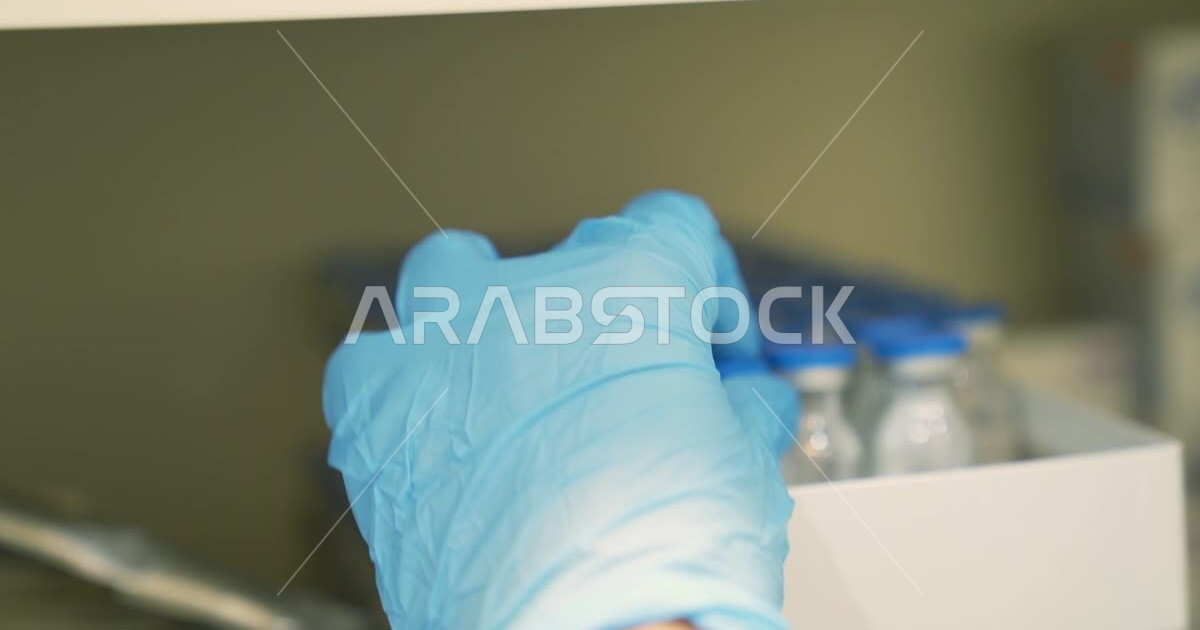 Close-up imaging of laboratory sample tubes, a group of laboratory ...