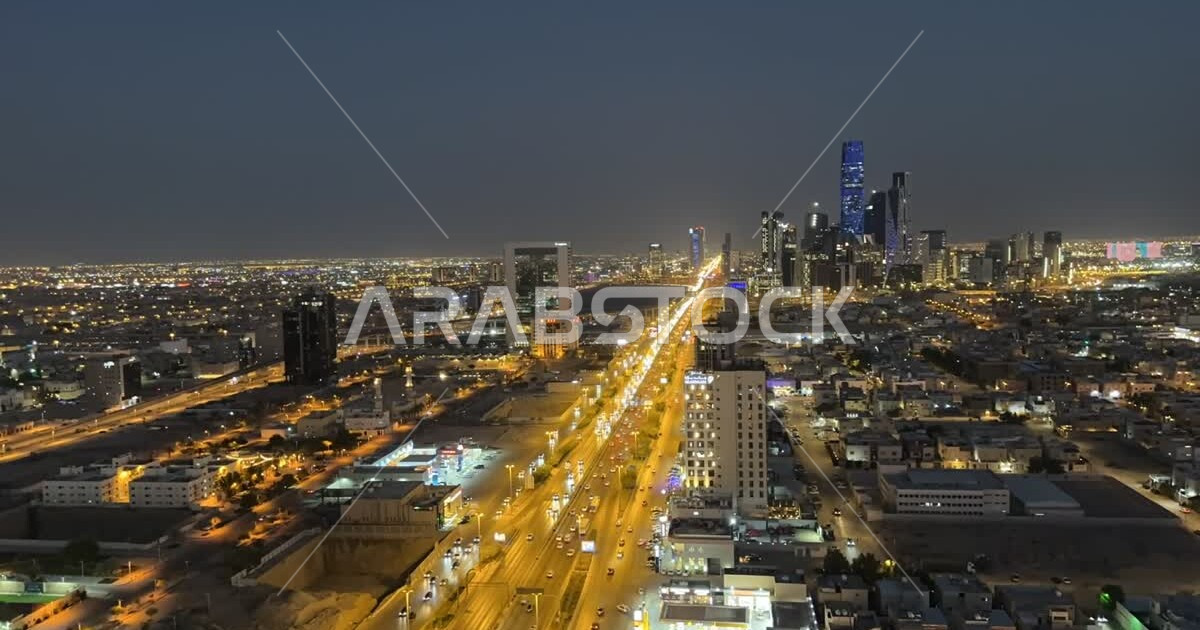 King Abdullah Financial District (KAFD), aerial photography of the city ...