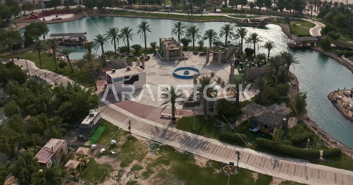 A natural water lake in Guatha, drone photography of Guatha Park in Al ...