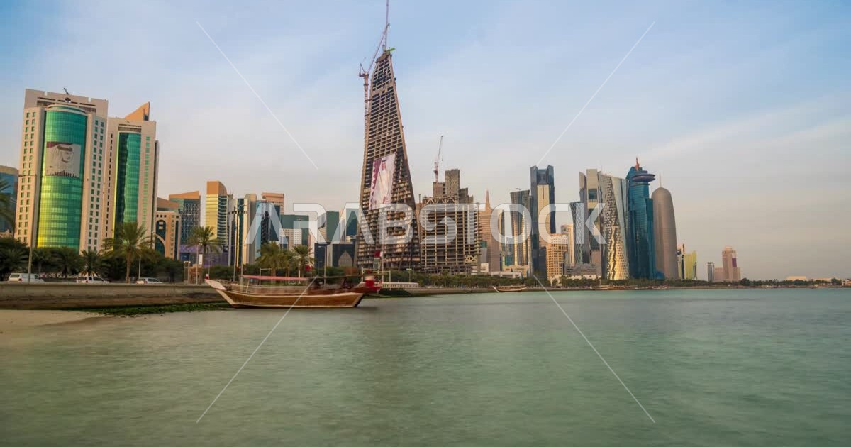 The engineering art of towers and skyscrapers, time-lapse of wooden ...