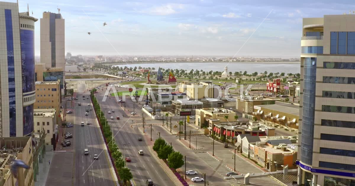 Coastal places and landmarks for family entertainment, aerial ...