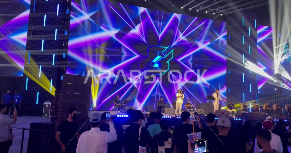 Gamers season 2023 in Riyadh Boulevard, a group of audiences using ...