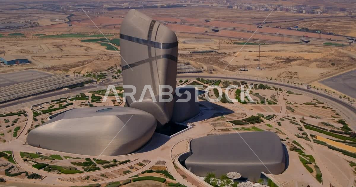 Famous cultural monuments, drone photography of the King Abdulaziz ...