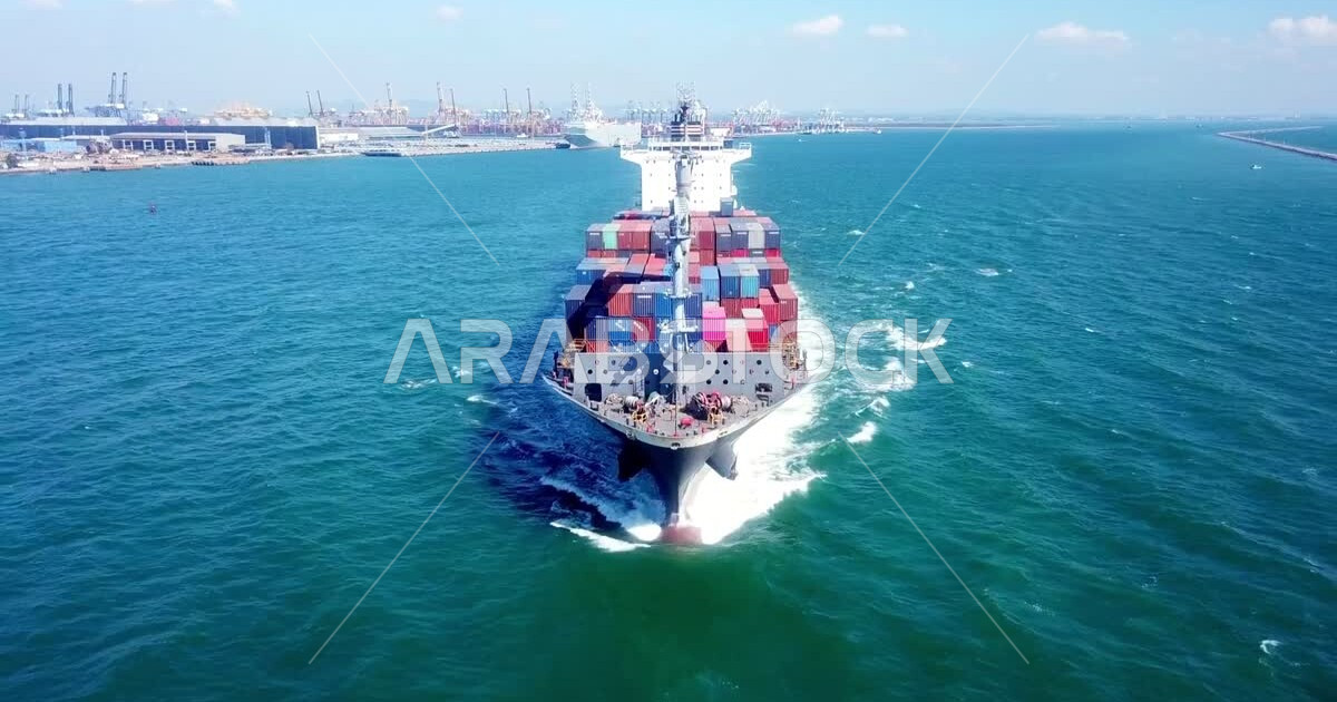 Maritime means of transportation, shipping and navigation, drone ...