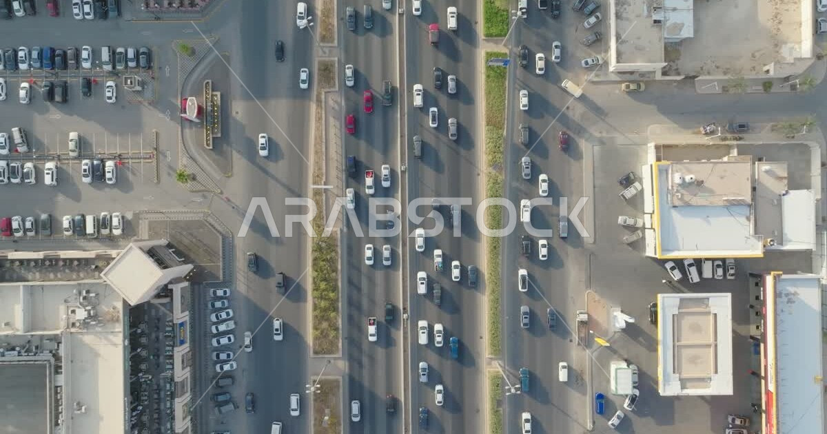 Drone aerial photography of the streets of Riyadh in the Kingdom of ...