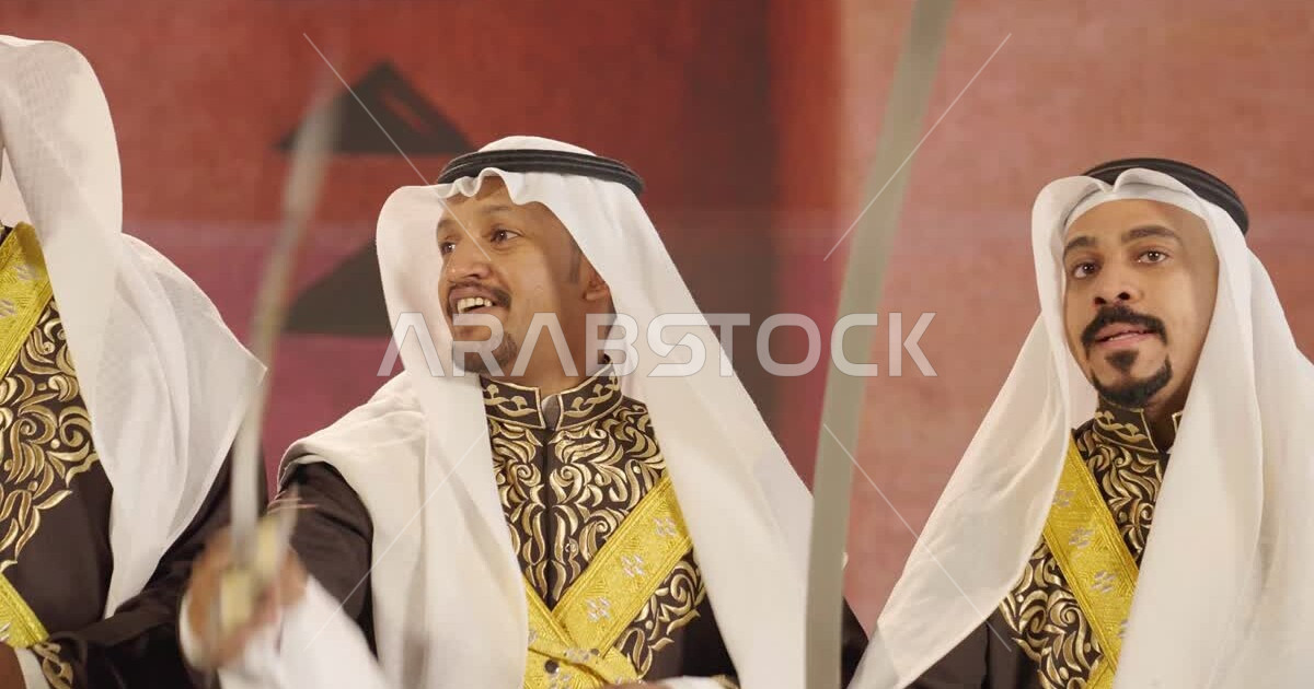 Folk songs and dances in festivals and national holidays, a close-up of ...