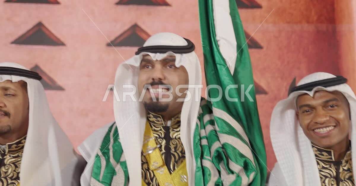 Wearing the popular dagla and farmila, traditional folklore ...