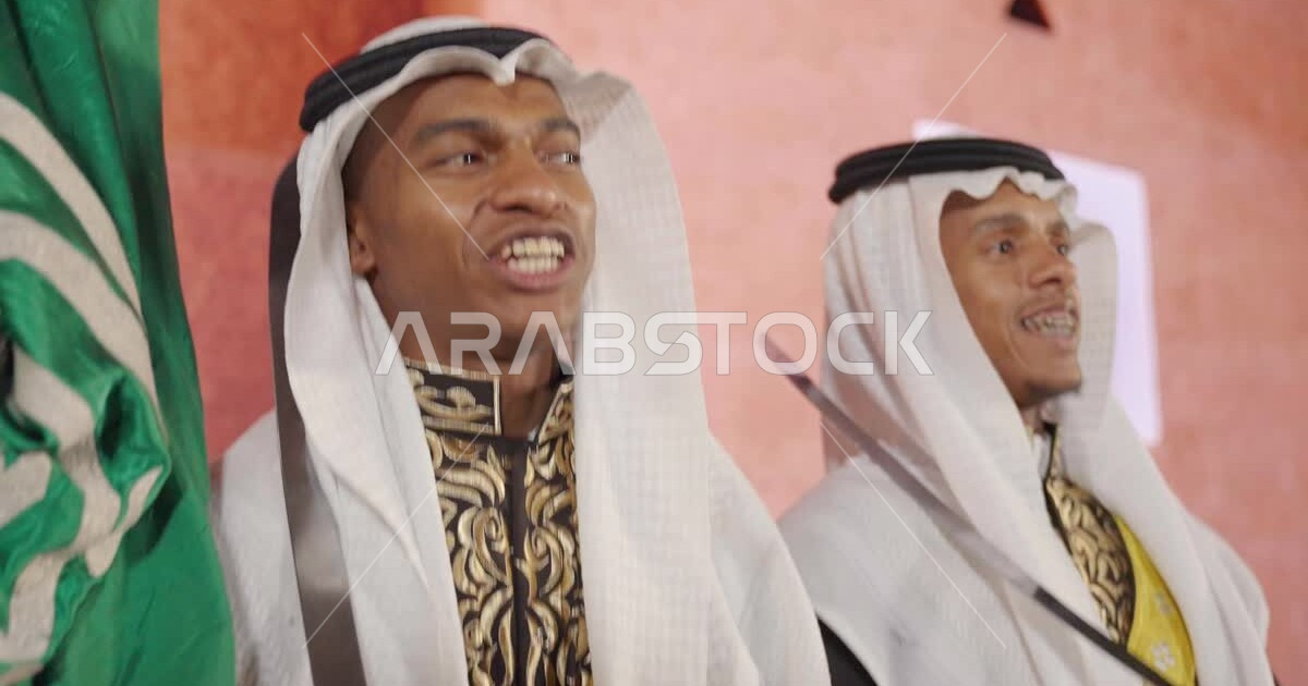 Wearing the popular dagla and farmila, traditional folklore ...