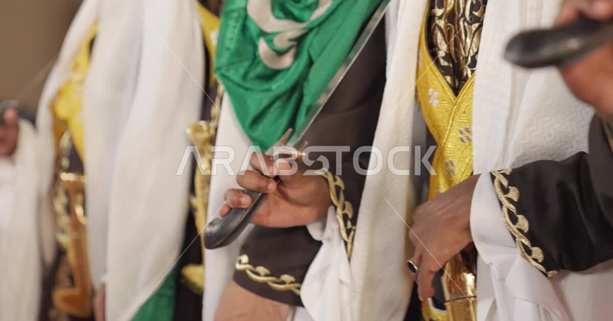 Celebration of the Saudi Flag Day, September 23, wearing the ...