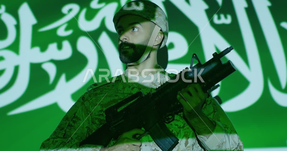 Stability and security at the hands of the Saudi army forces, Flag Day ...