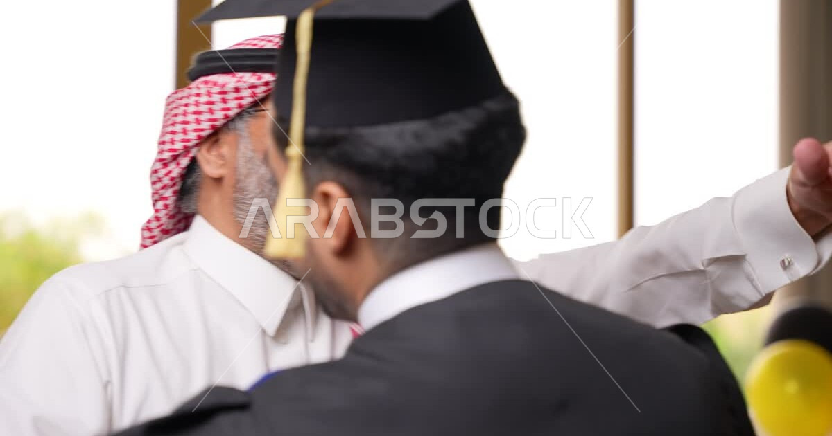 Wearing the academic dress for graduation, completing the university ...