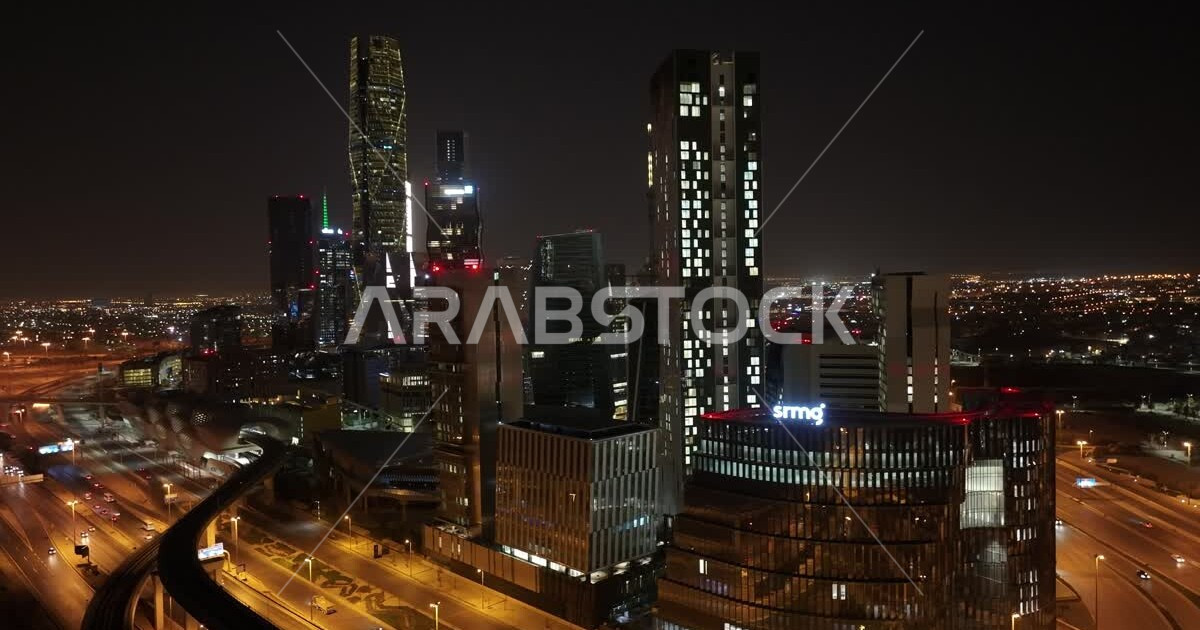 The urban development of buildings in the city of Riyadh, drone ...