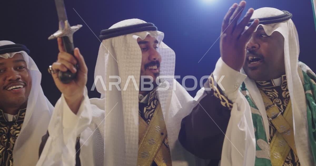 A close-up of the traditional folklore performance group on the 93rd ...