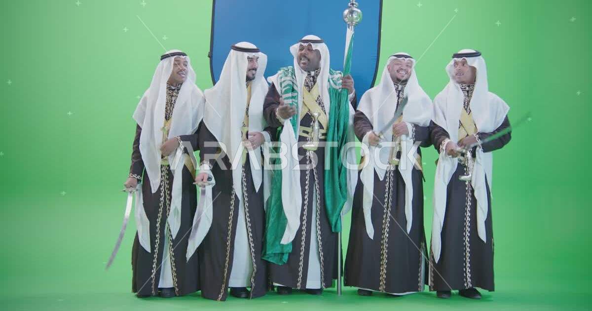 Al-Ardah Al-Najdiyya Ensemble, folk songs and dance, wearing the ...