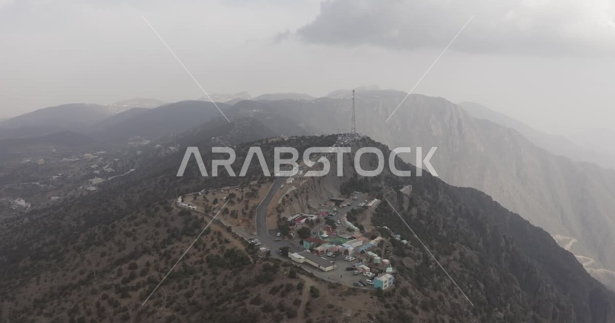 Tourist places in Saudi Arabia, drone photography of natural mountain ...
