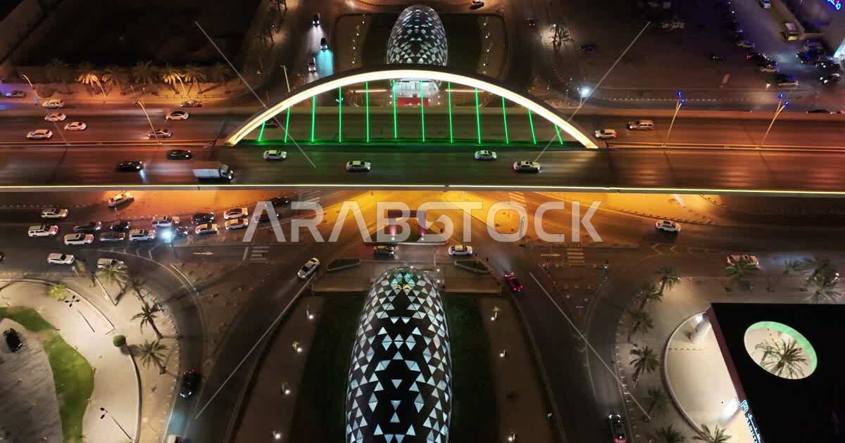 The architectural art of King Abdullah Road in the city of Riyadh ...