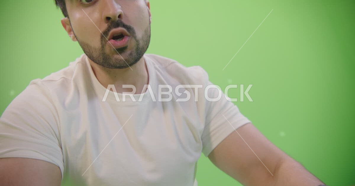 Self-defense sport, close-up photography of a Saudi Arabian Gulf boxer ...