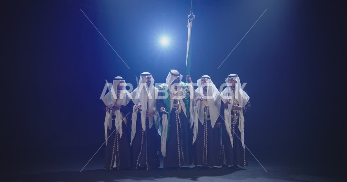 Folk songs and dancing with swords on national occasions, traditional ...