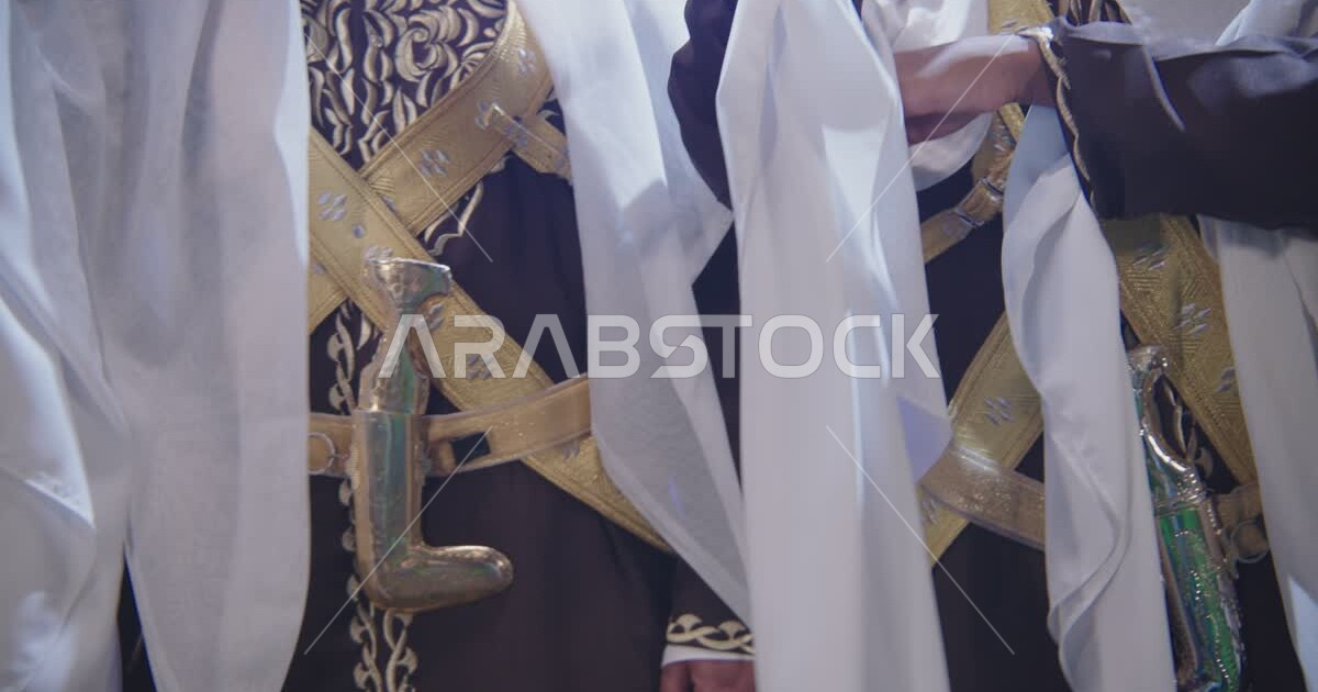 Close-up photography of popular folklore performances on the Saudi ...
