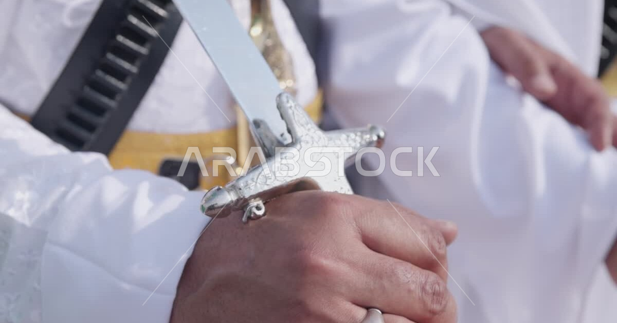 Traditional Saudi folklore performance troupe, celebrations of national ...