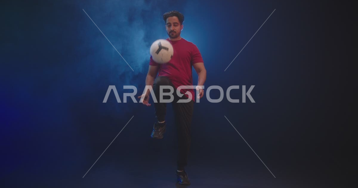 Practicing and practicing football movements and skills, a Saudi Gulf ...