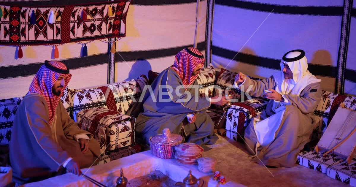 Saudi customs and traditions in serving and preparing Arabic coffee and ...