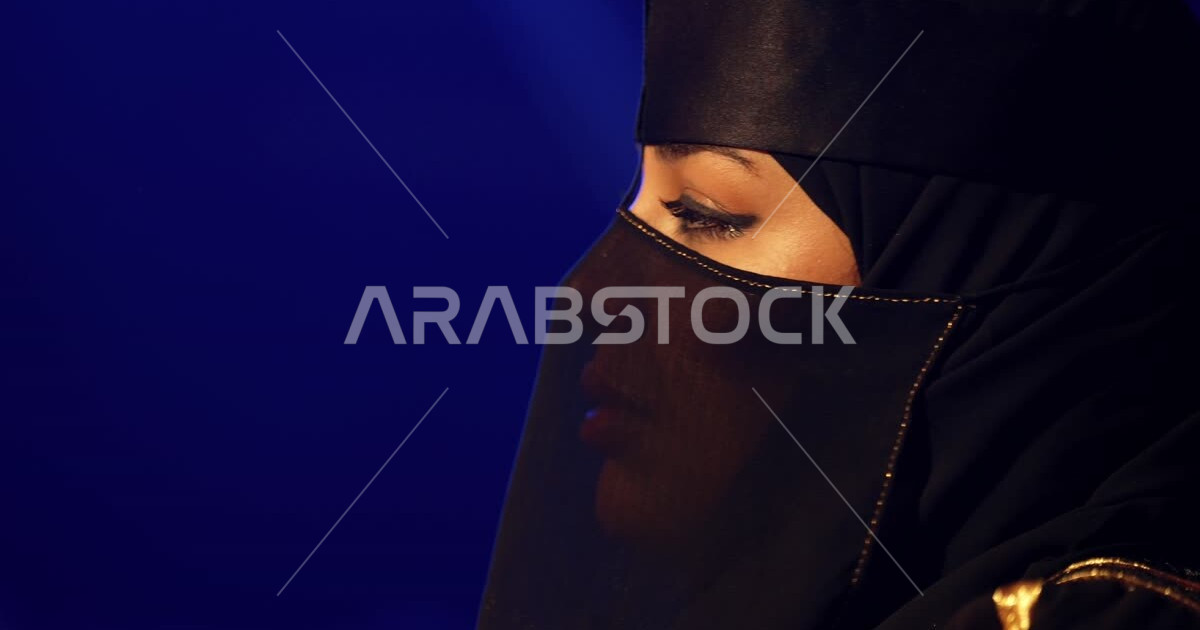 The Arab Bedouin beauty of Saudi women, highlighting the black kohl ...