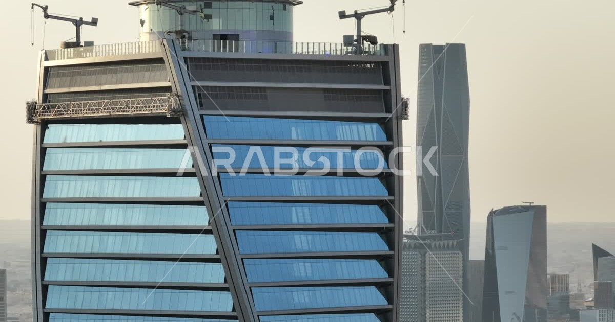 Famous landmarks of Riyadh, close-up photography of the top of the ...