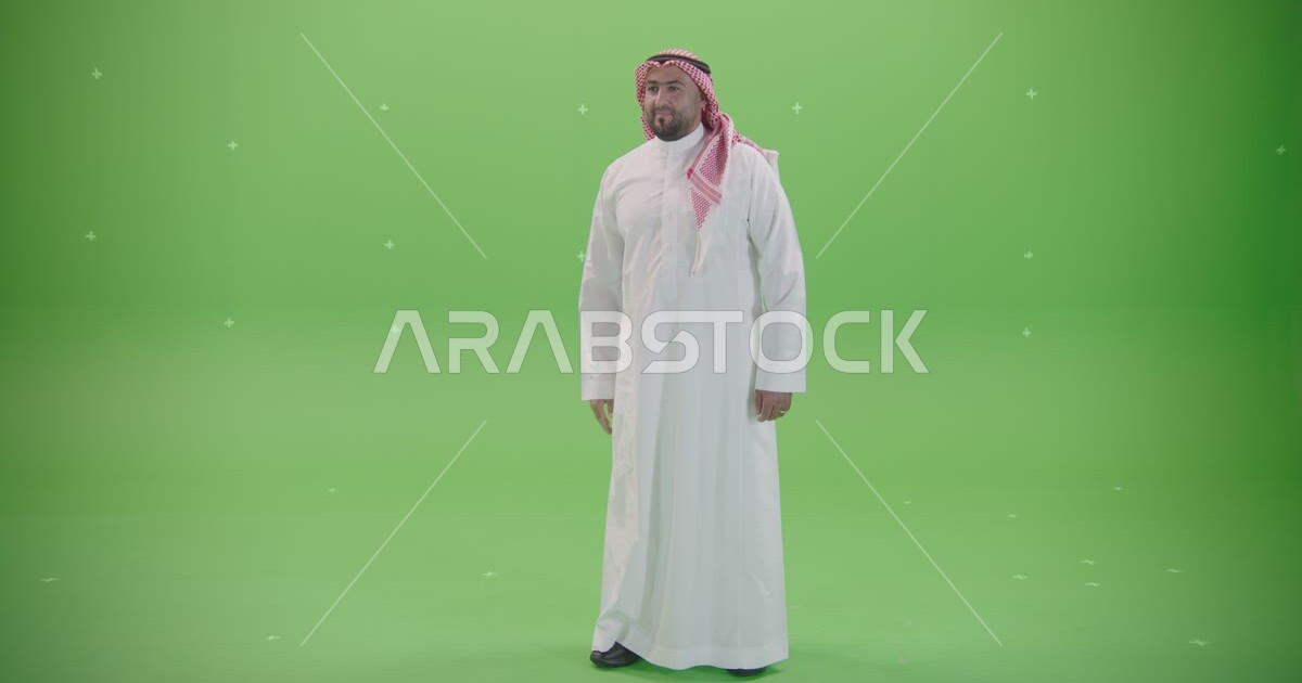 Greeting and greeting someone from a distance, hand movements and ...