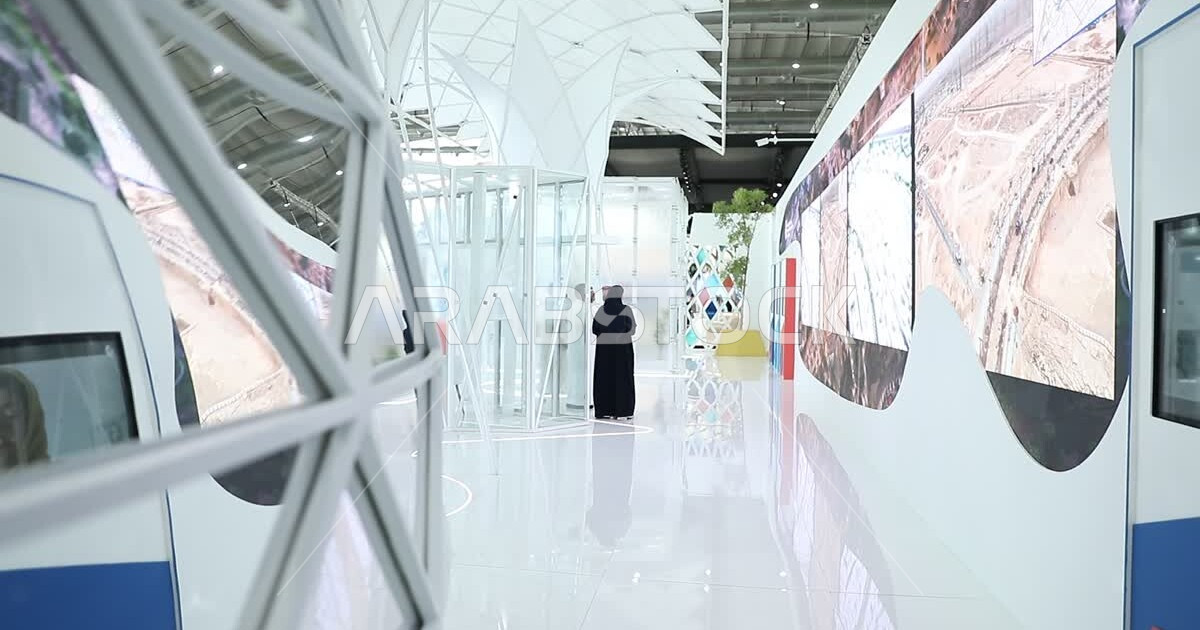 Electronic digital display screens inside the Cityscape International ...