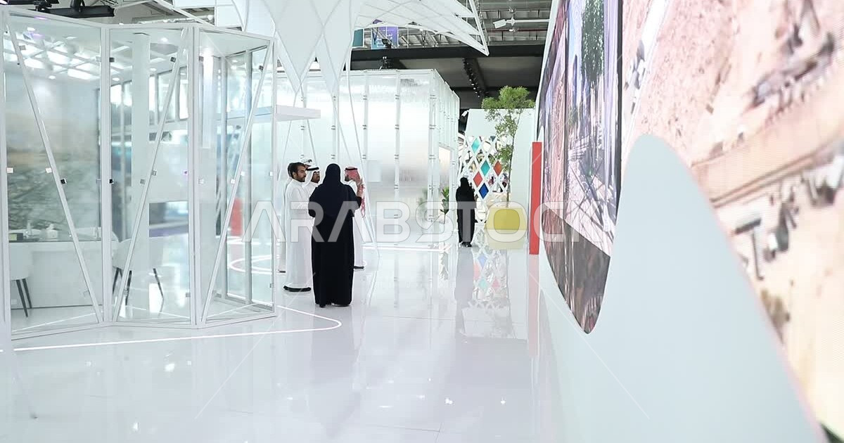 Electronic digital display screens inside the Cityscape International ...