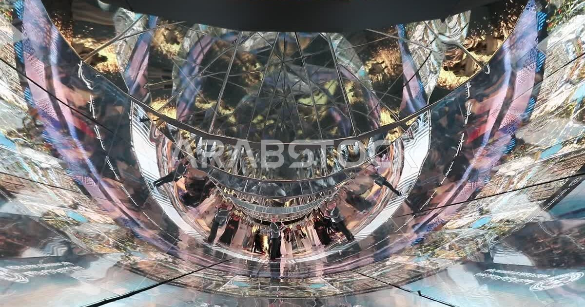 Future innovations in smart city infrastructure, visitors enjoying ...