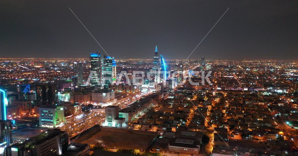 Towers and skyscrapers in the city of Riyadh in the Kingdom of Saudi ...