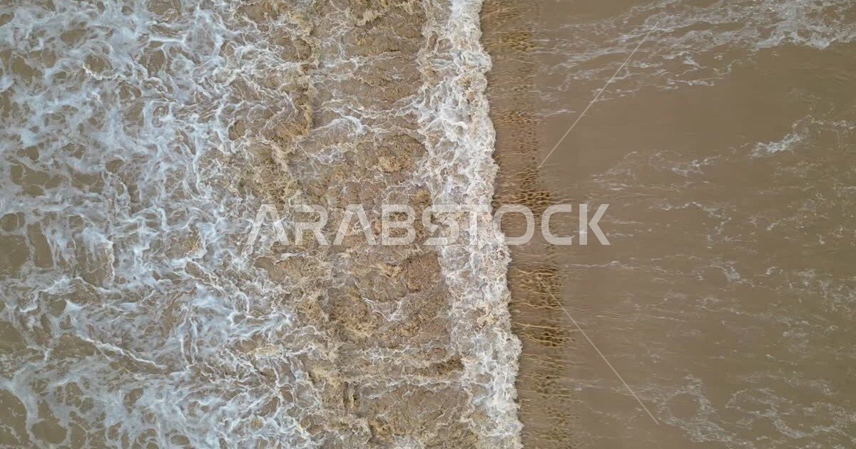 Lands of the ancient historical Najran Valley, torrential rainwater ...