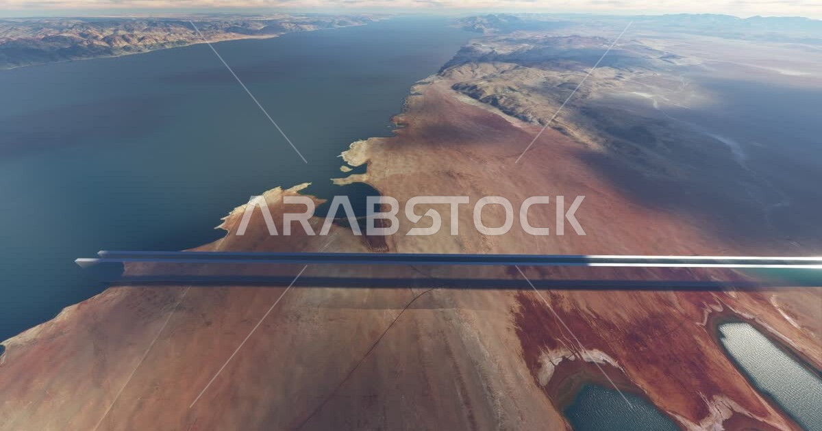 Investment of natural resources, 3D rendering of the side line of the ...