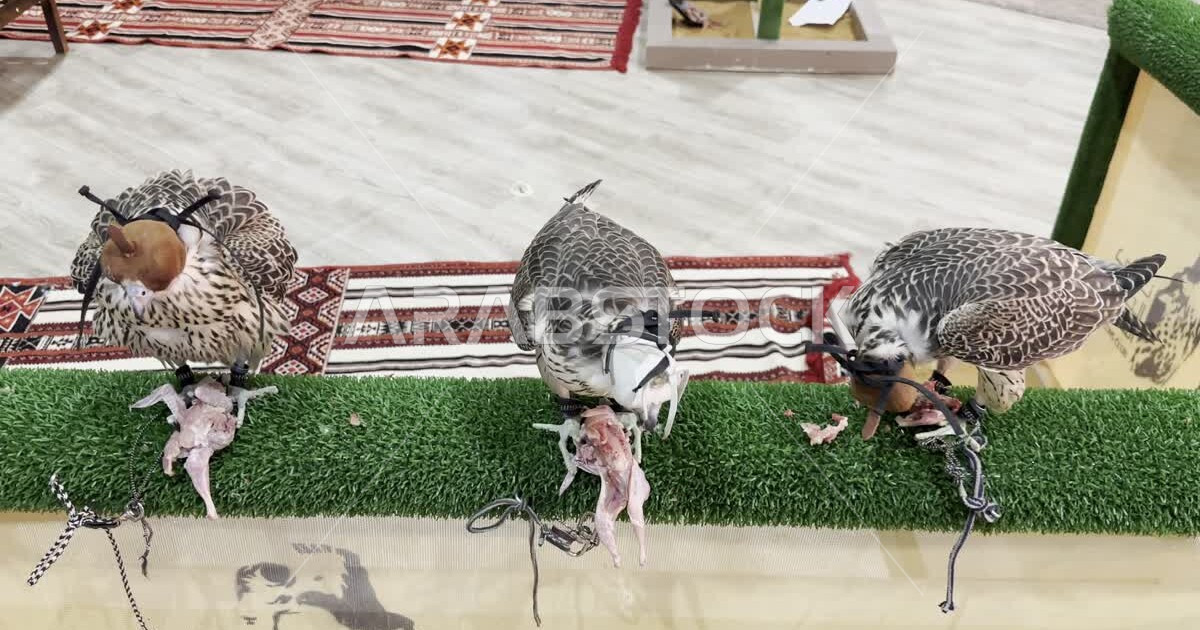 Pride in the ancient Saudi heritage, organizing the Saudi falconry and ...