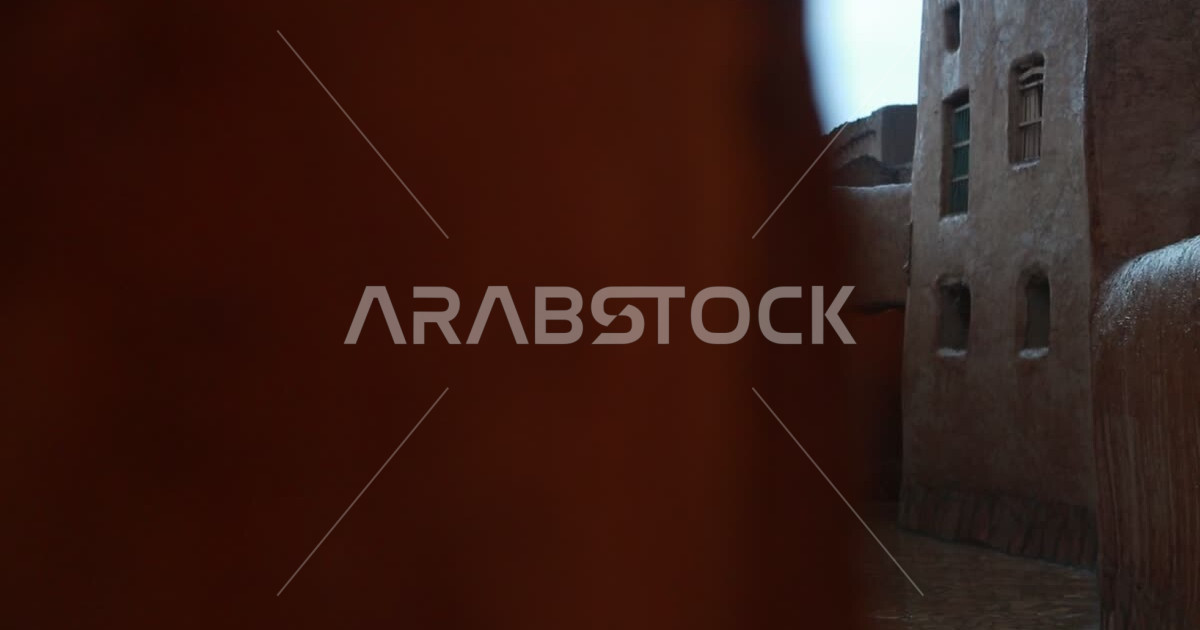 Rainy winter atmosphere in the Al-Washm area in Saudi Arabia, Al ...